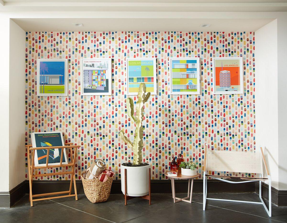 Desert Cactus With Mid-Century Pot Extra Large 4 - 5 ft, potted plant ...